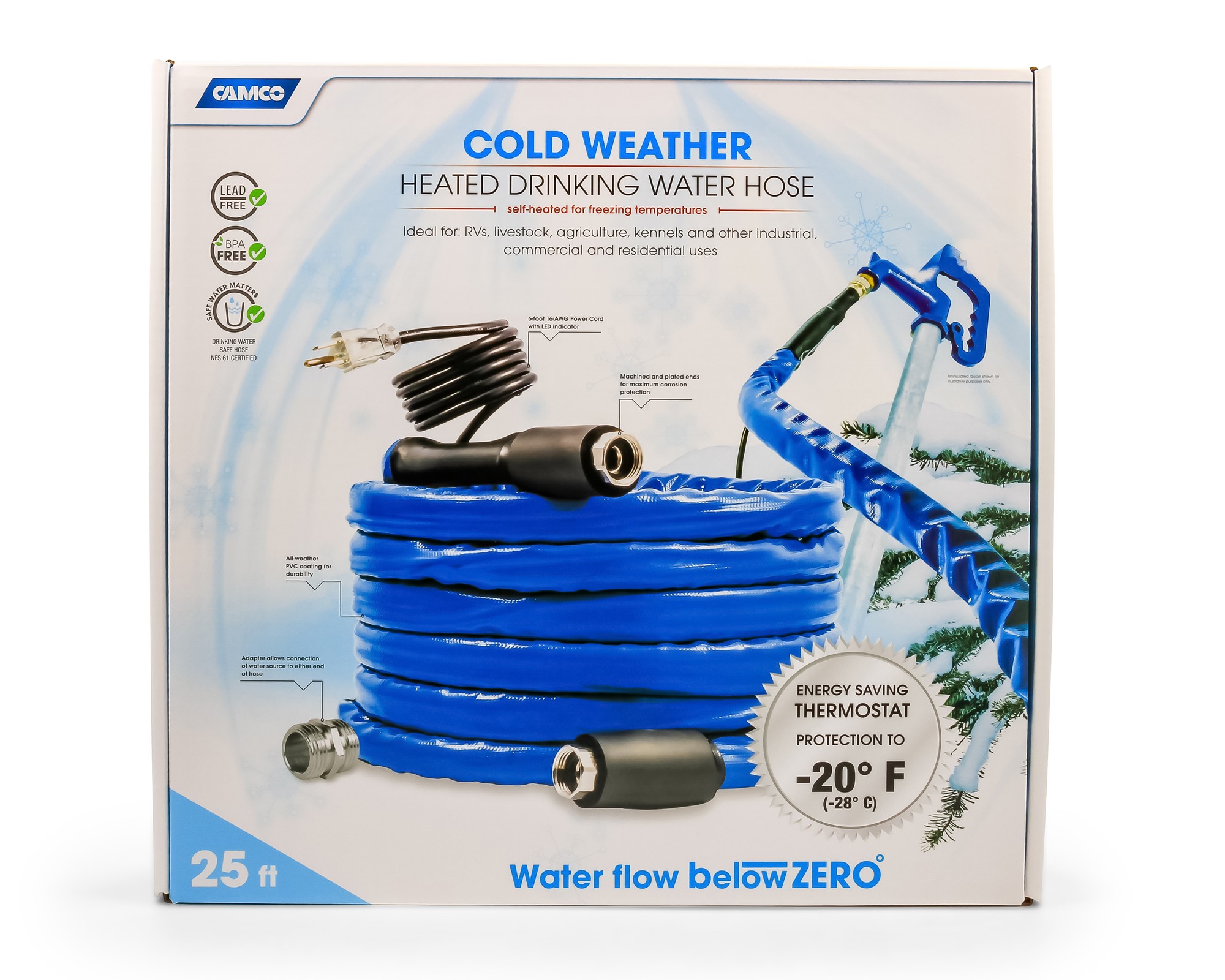 Camco TastePURE Heated Drinking Water Hose - 25' - 5/8"ID