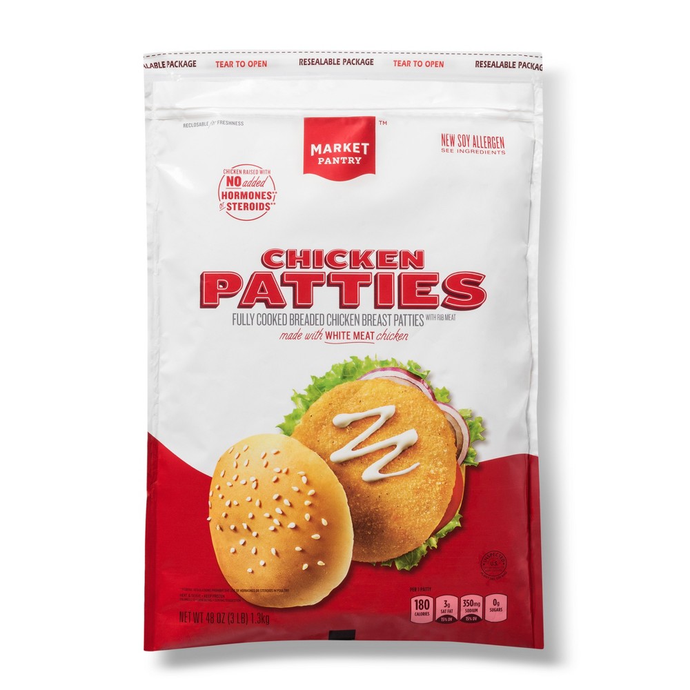 CHICKEN PATTIES FULLY COOKED BREADED CHICKEN BREAST PATTIES WITH RIB ...