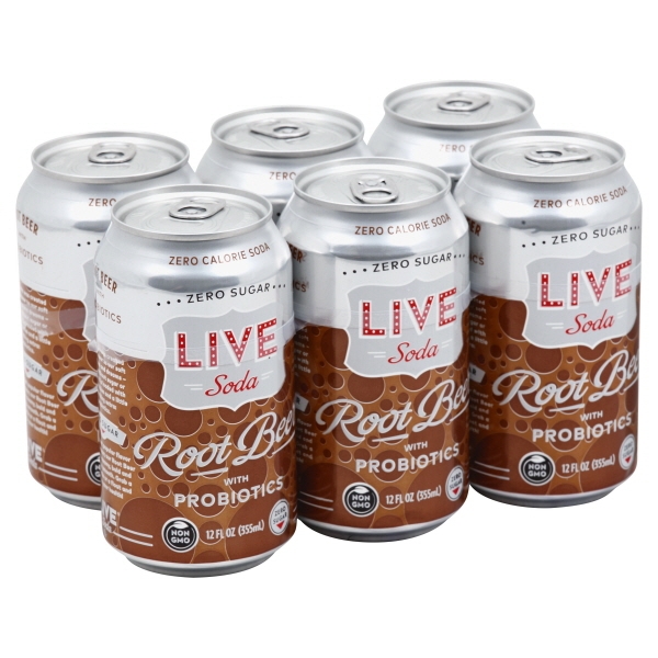 Diet info for Live Soda Root Beer with Probiotics 12 oz Cans - Spoonful