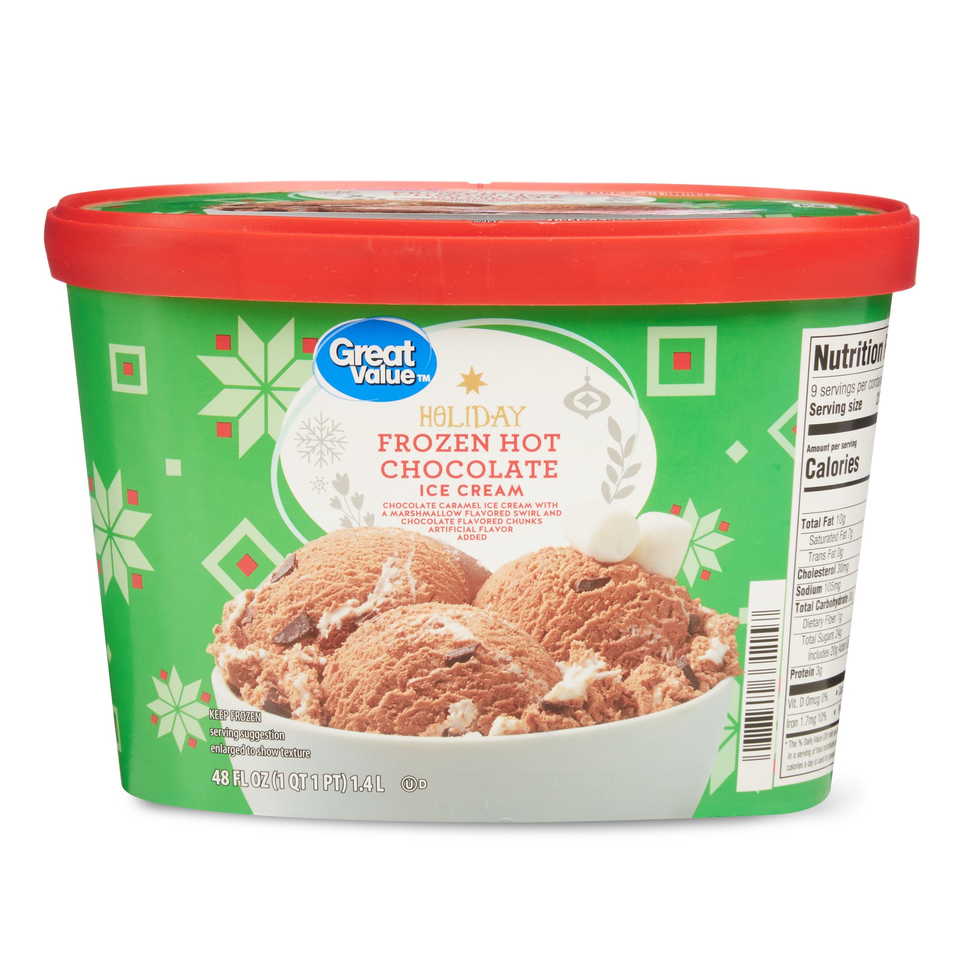 Diet info for HOLIDAY FROZEN HOT CHOCOLATE FLAVOR CHOCOLATE CARAMEL ICE ...