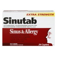 Sinutab Sinus and Allergy Acetaminophen, Chlorpheniramine Maleate and ...