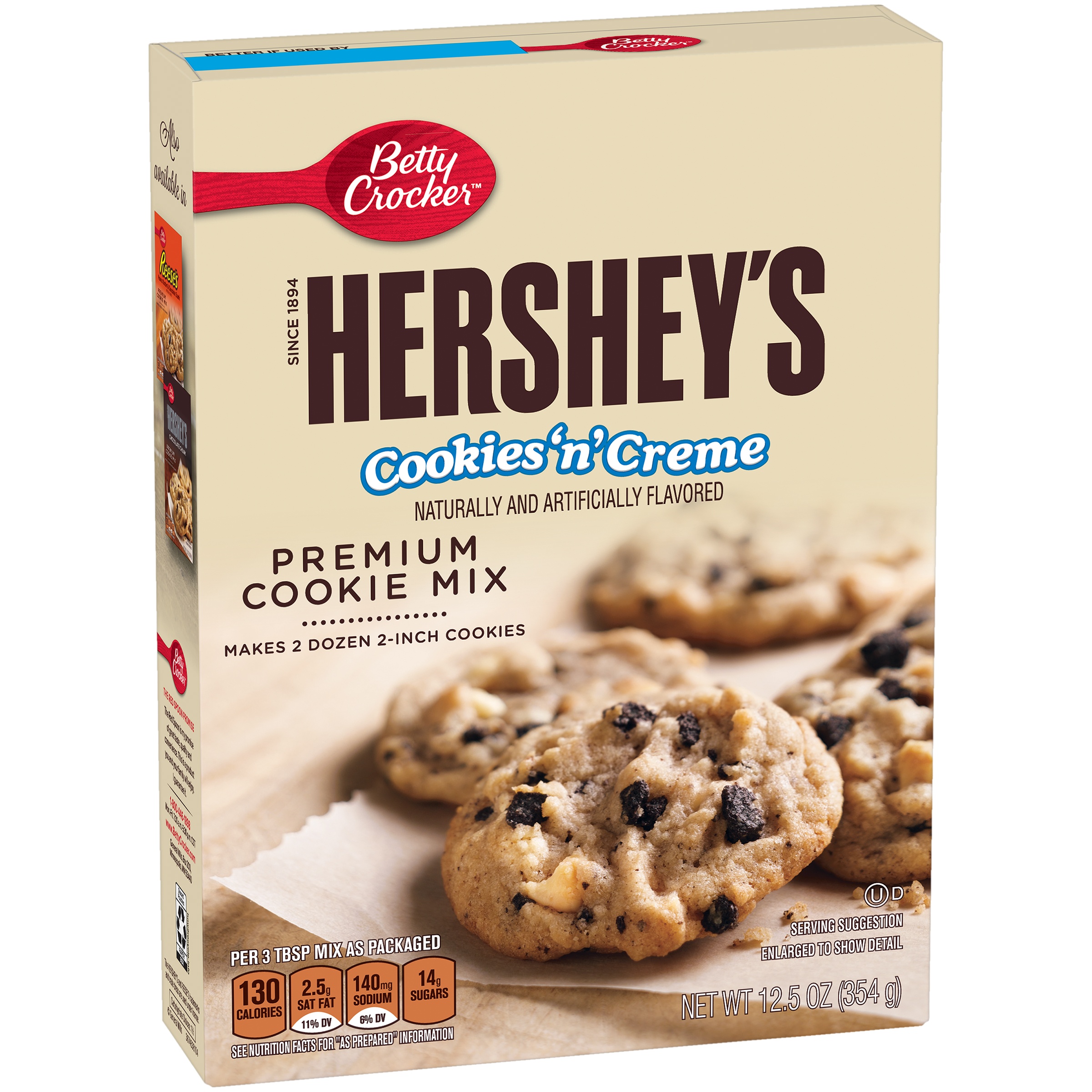 Diet info for BETTY CROCKER, HERSHEY'S, PREMIUM COOKIE MIX, COOKIES'N ...