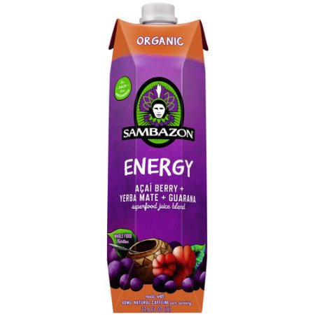 SAMBAZON, ORGANIC ENERGY DRINK, ACAI BERRY + YERBA MATE + GUARANA, ACAI ...