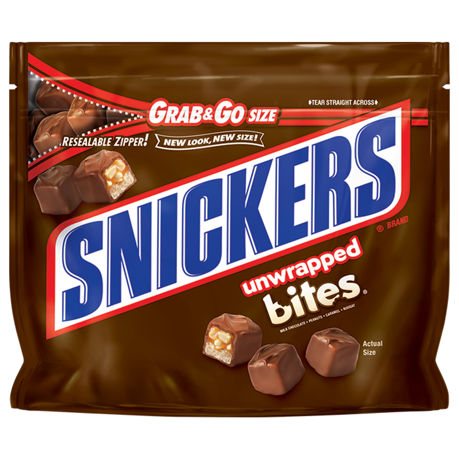 Diet info for Snickers Bites Grab & Go Size Chocolate Candies - 4.7oz ...