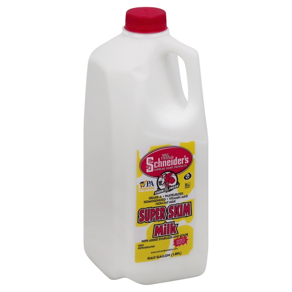 Schneider's Super Skim Milk, Half Gallon - Spoonful