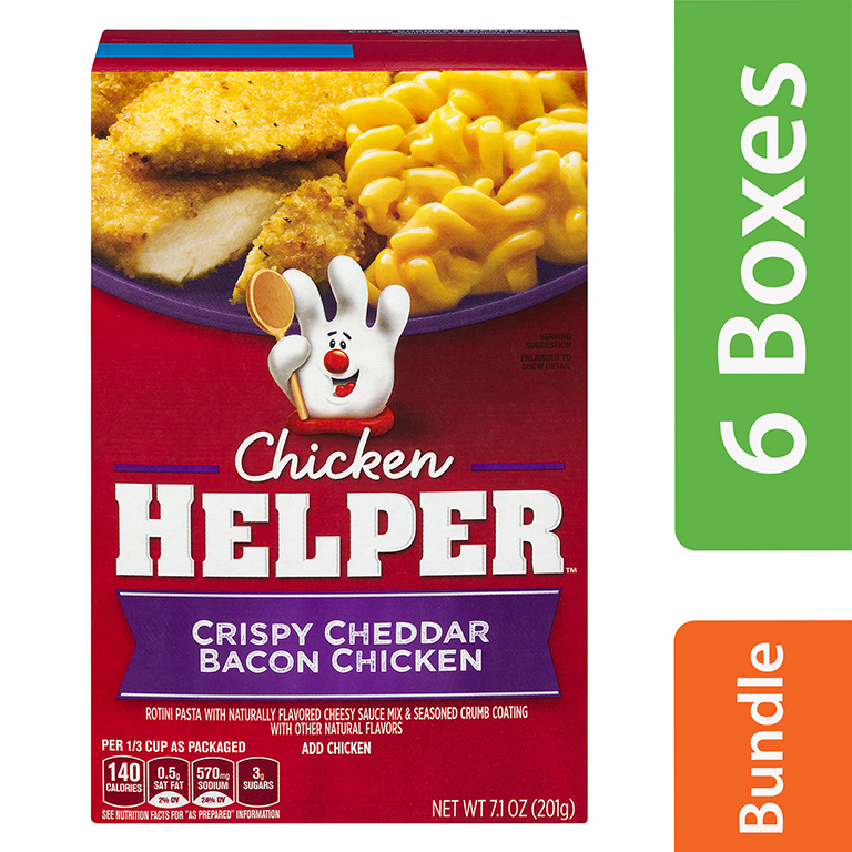 Diet info for CHICKEN HELPER, ROTINI PASTA AND CHICKEN, CRISPY CHEDDAR ...