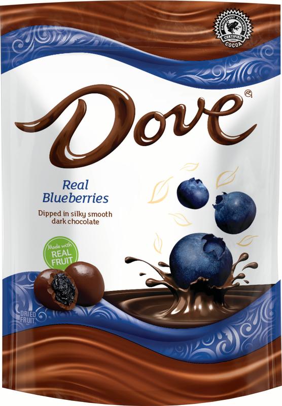 DIPPED IN SILKY SMOOTH DOVE DARK CHOCOLATE, REAL BLUEBERRIES ...