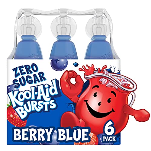 Kool-Aid Bursts Zero Sugar Berry Blue Juice Drink, 6 - 6.75 oz Bottle ...