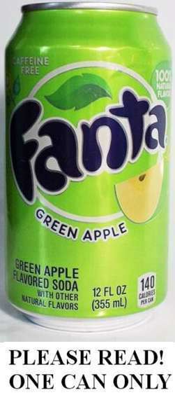 Fanta Green Apple Can, 12 fl oz Ingredients | Spoonful