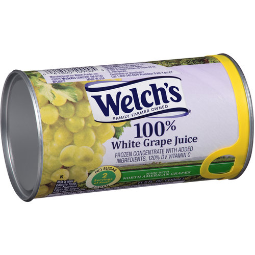 Diet info for Welch's Frozen 100% White Grape Juice Concentrate, 11.5 ...