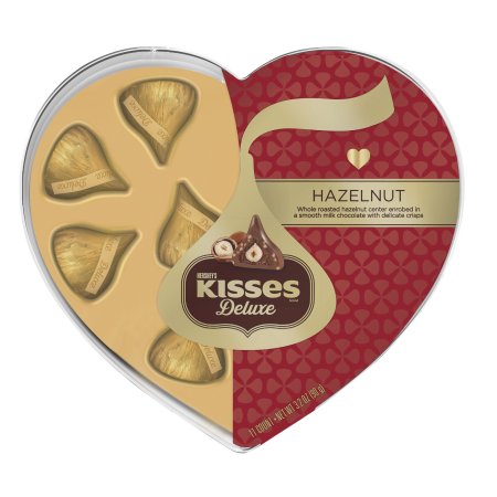 HERSHEY'S, KISSES, WHOLE ROASTED HAZELNUT CENTER SMOOTH MILK CHOCOLATE ...