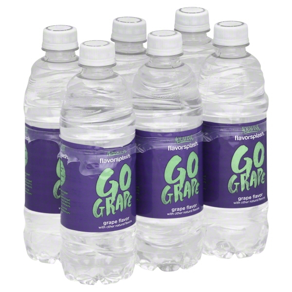 Diet info for Aquafina Flavor Splash Grape Water Beverage, 16.9 Fl. Oz., 6 Count - Spoonful