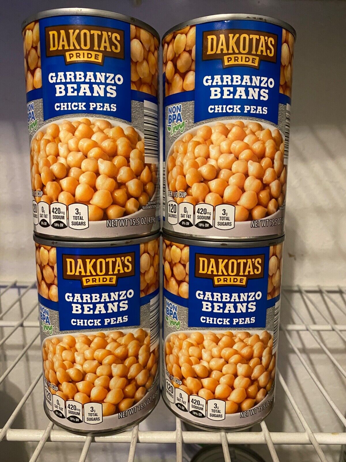 Diet info for Dakota's Pride Garbanzo Beans, Chick Peas - Spoonful