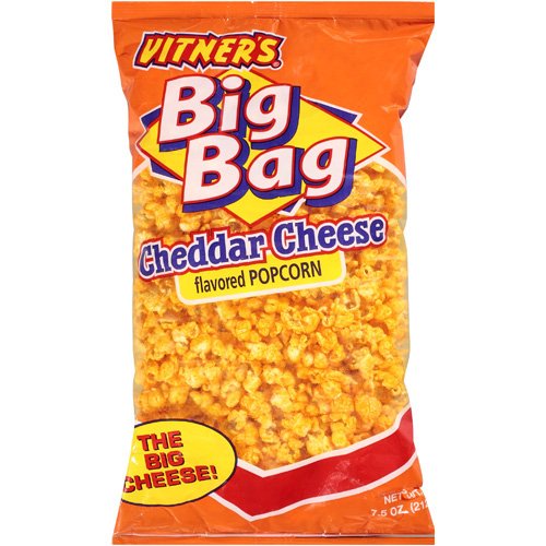 Diet info for Vitner's Big Bag Cheddar Cheese Flavored Popcorn, 7.5 Oz ...