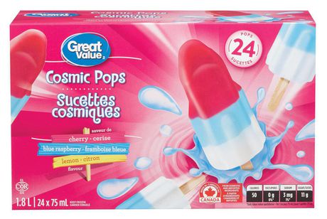 Diet info for Great Value Cosmic Ice Pops - Spoonful