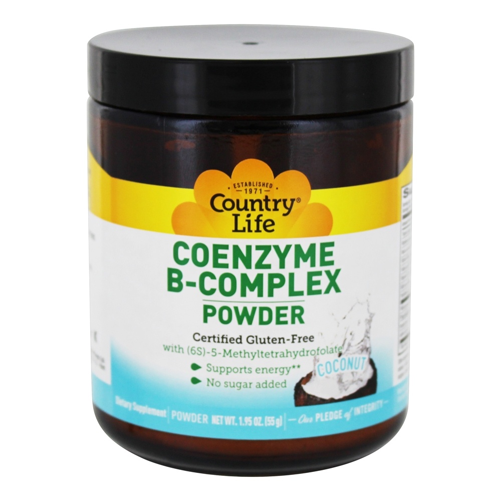 Diet info for Country Life Coenzyme B-Complex Powder Coconut -- 1.95 oz ...