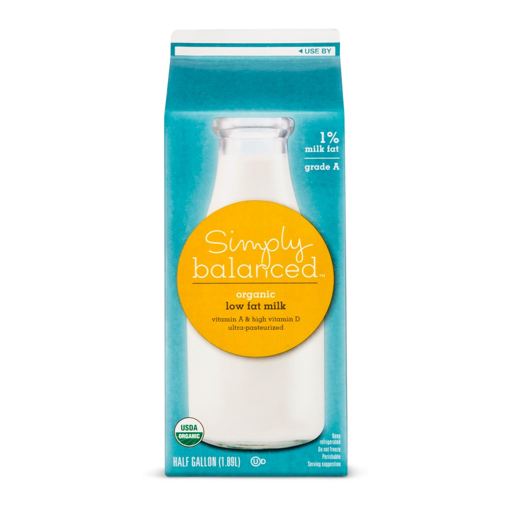 Diet info for Organic 1% Milk - 0.5gal - Simply Balanced™ - Spoonful
