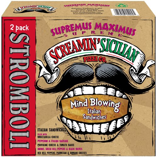 Screamin' Sicilian Pizza Co. Supremus Maximus Supreme Stromboli ...